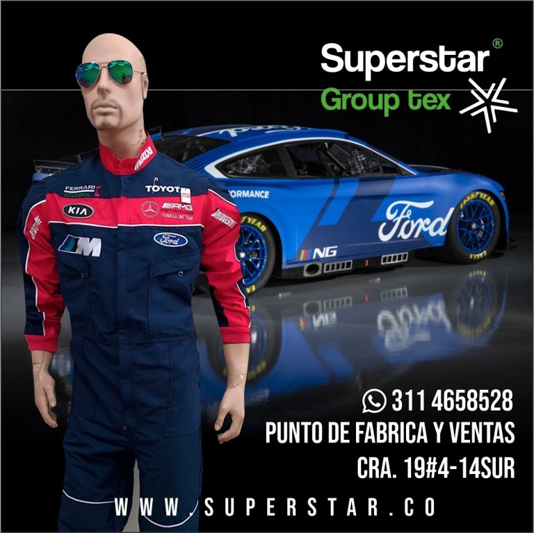 Overol Azul Rey con Rojo Tipo Formula 1 – Edición Especial – Dotaciones ...